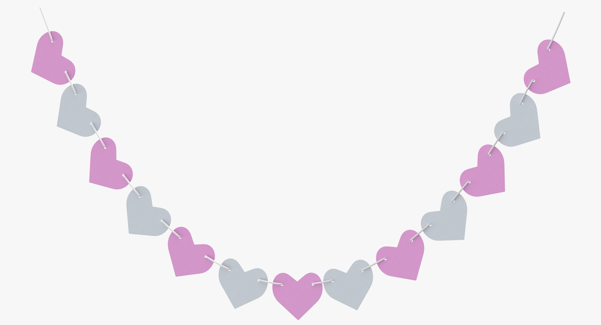 3D heart shape garland - TurboSquid 1346289