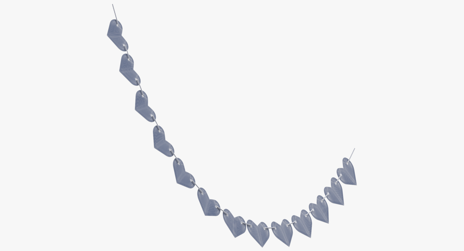 3D heart shape garland - TurboSquid 1346289