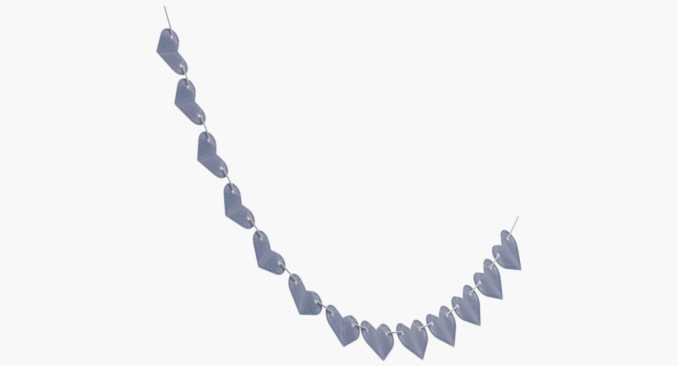 3D heart shape garland - TurboSquid 1346289