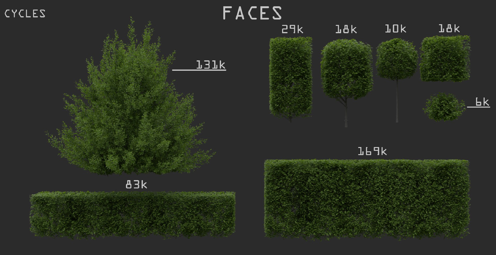 3D shrubs pack model - TurboSquid 1606016