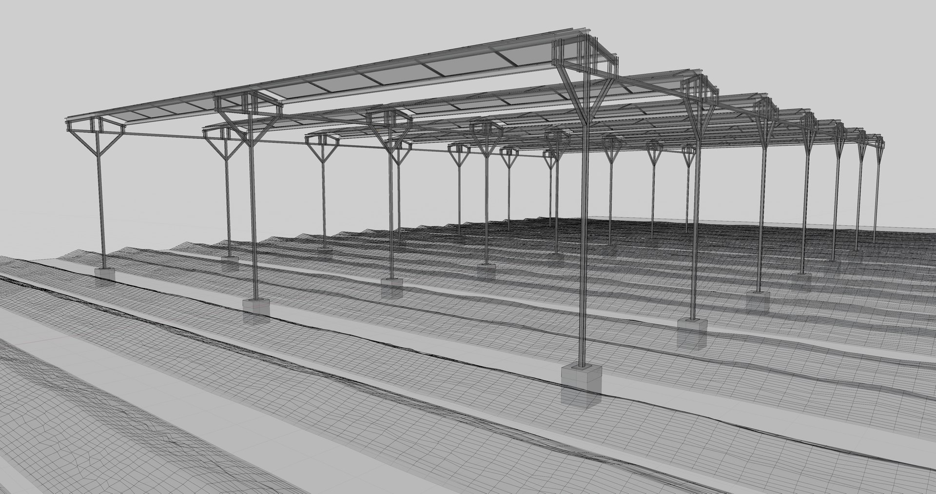 3D Solar Steel Construction For Farms Type-2 - TurboSquid 2148304