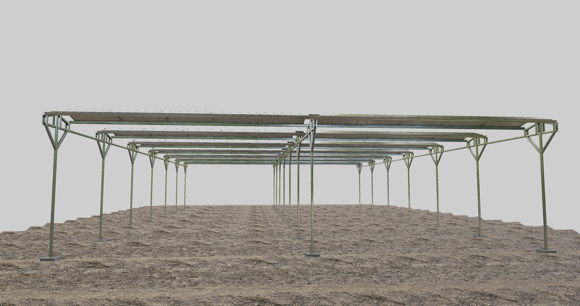 3D Solar Steel Construction For Farms Type-2 - TurboSquid 2148304