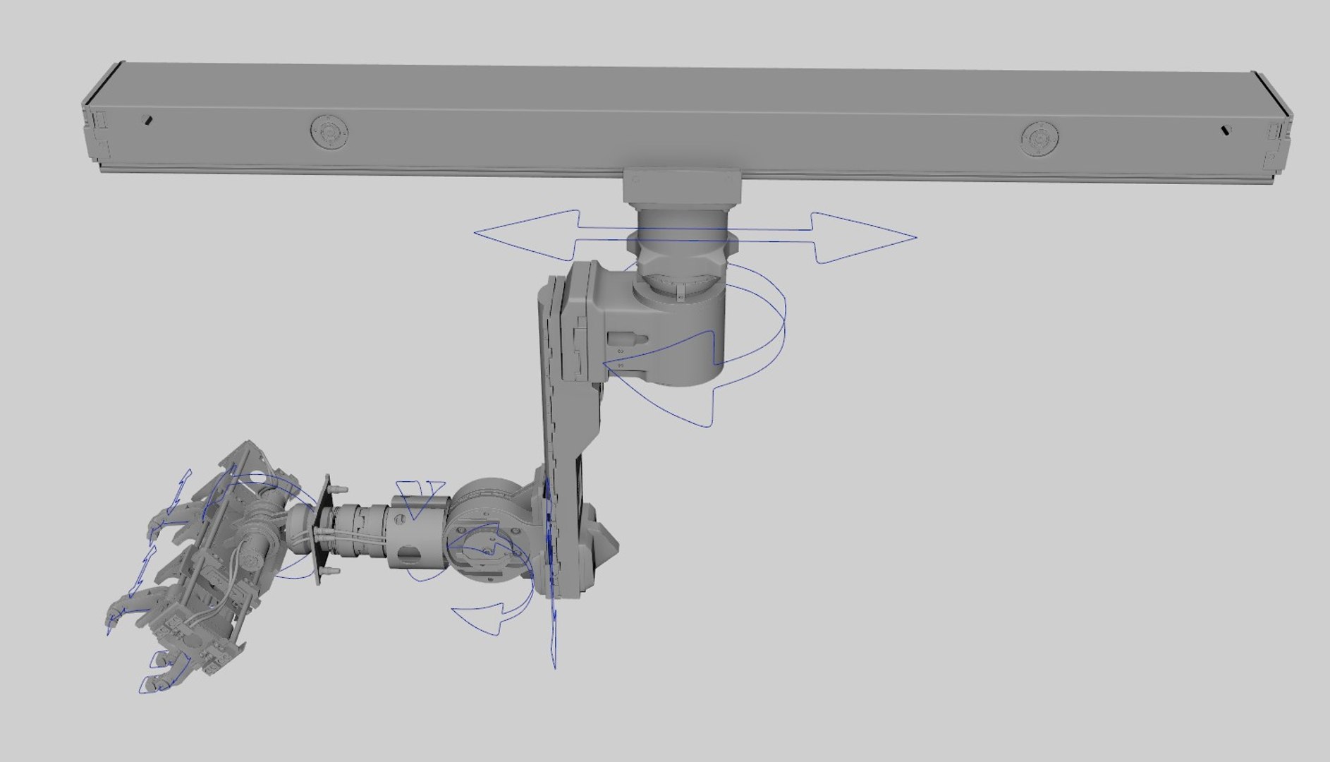 Industrial Robotic Arm Mounted 3d Model
