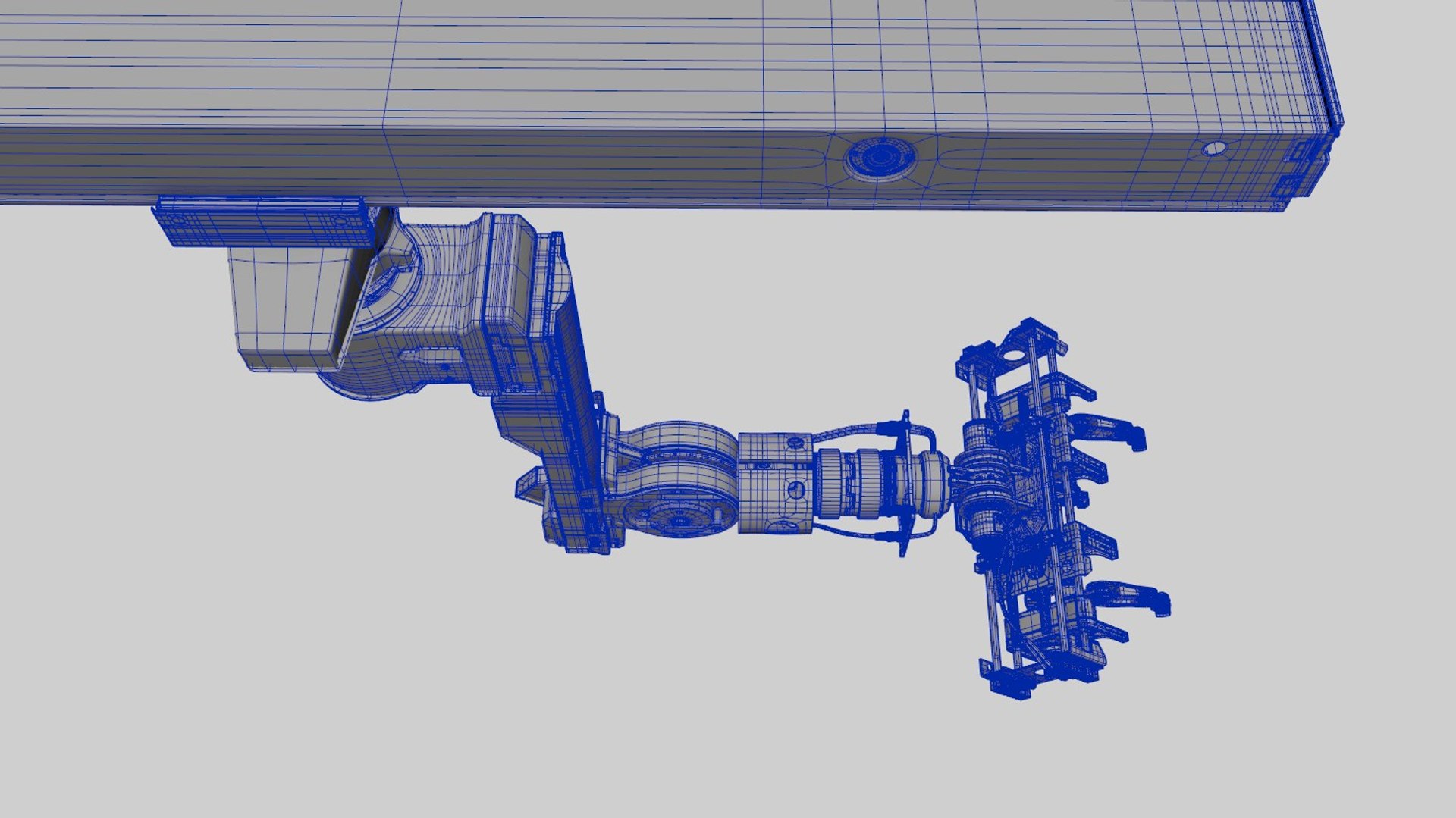 Industrial Robotic Arm Mounted 3d Model