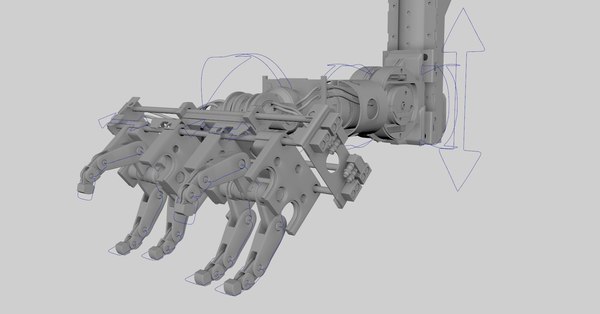 industrial robotic arm mounted 3d model