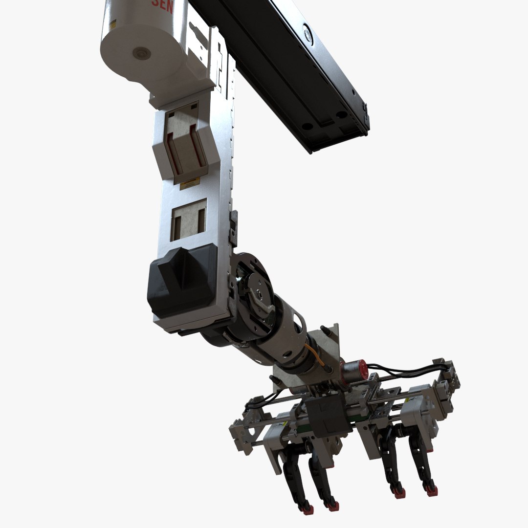 Industrial Robotic Arm Mounted 3d Model