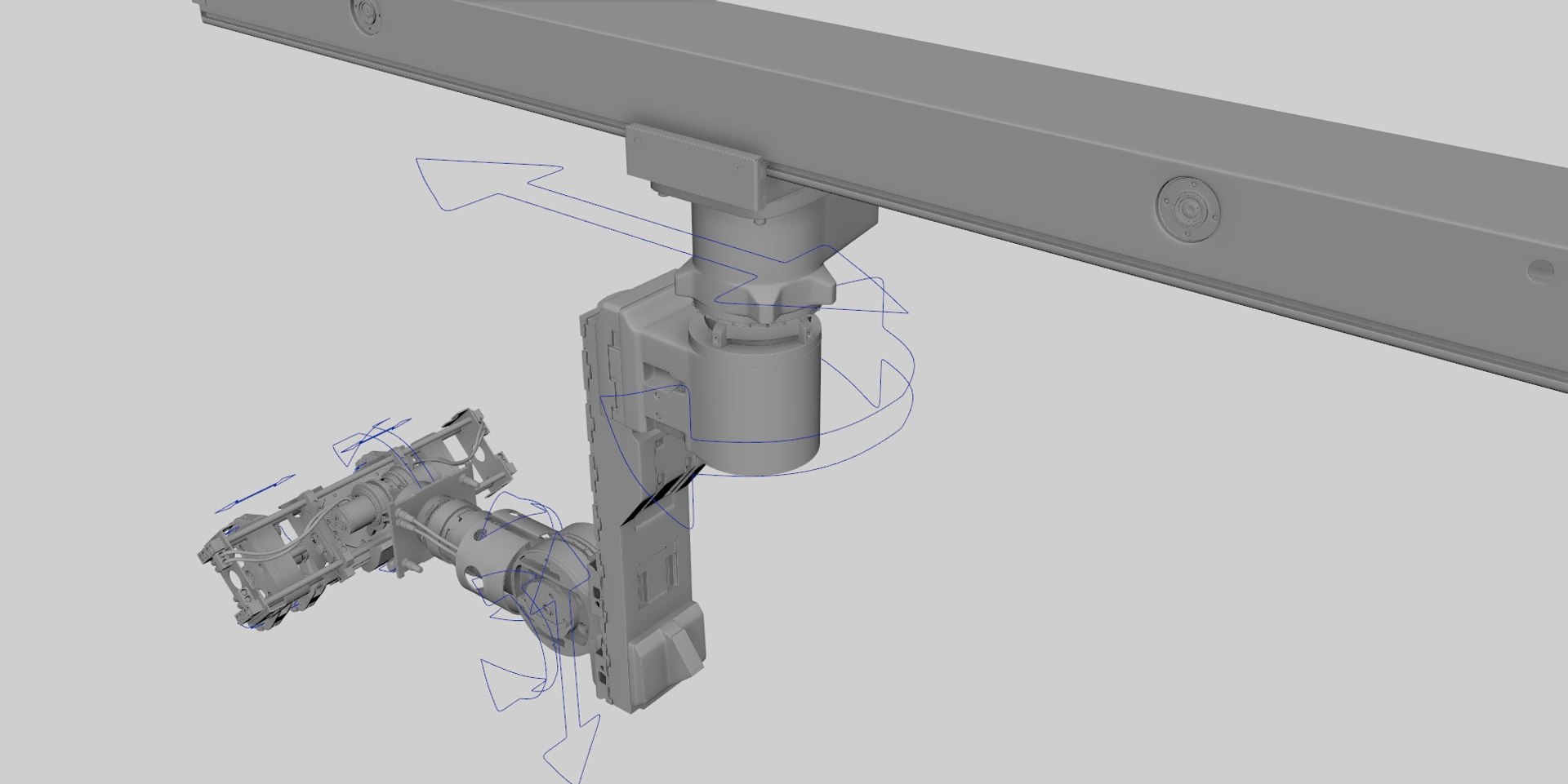 industrial robotic arm mounted 3d model