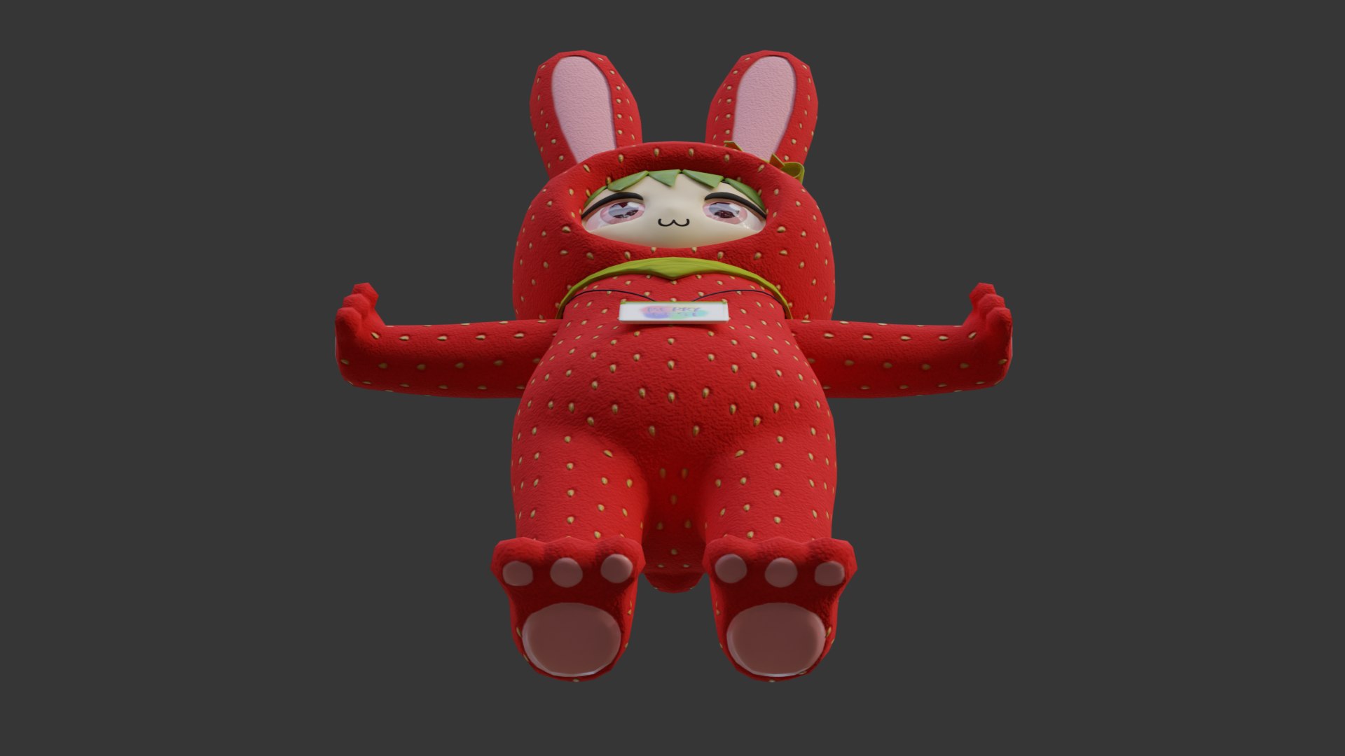 Strawberry Bunny Girl 3D Model - TurboSquid 1863010