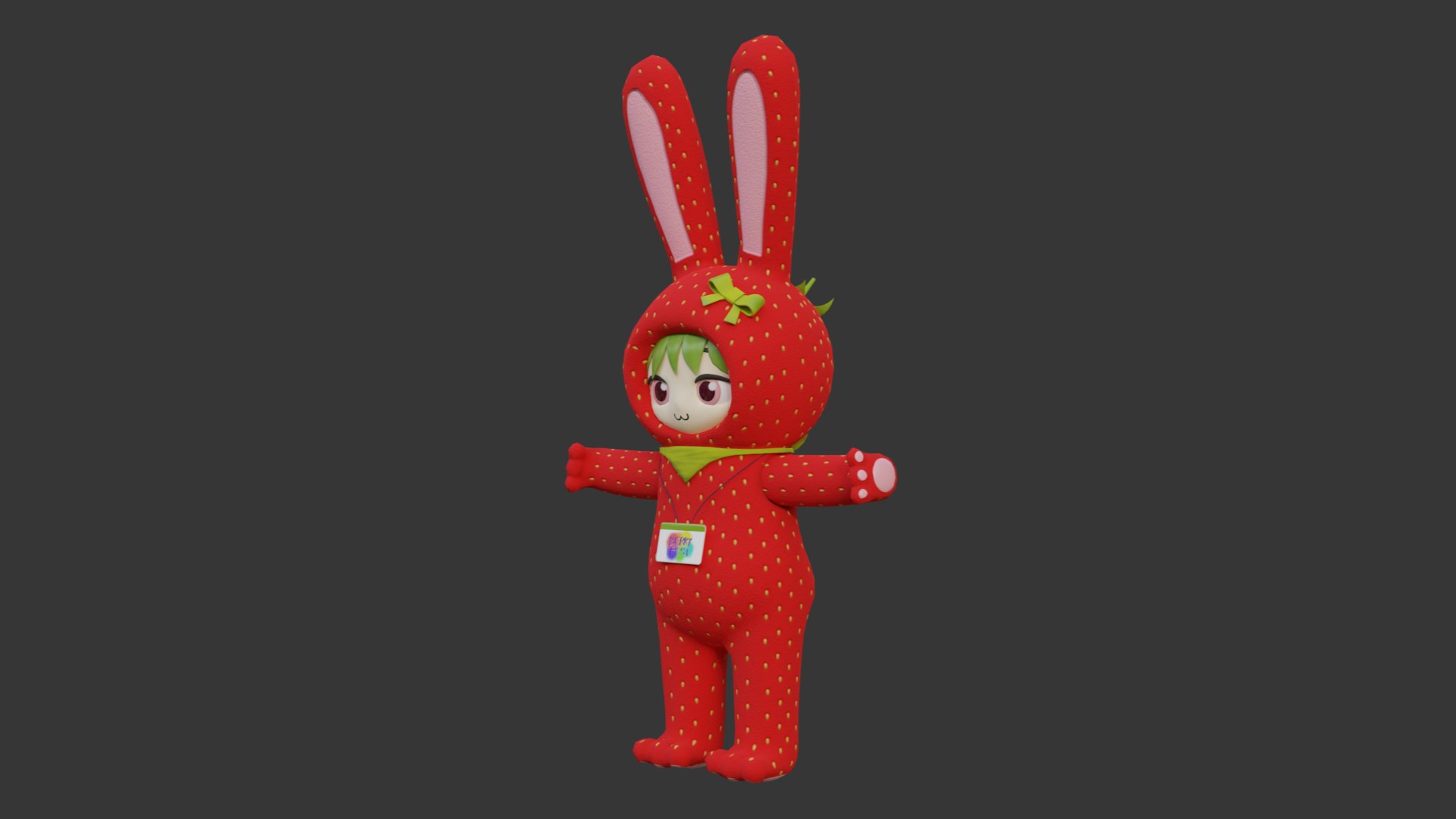 Strawberry Bunny Girl 3D Model - TurboSquid 1863010