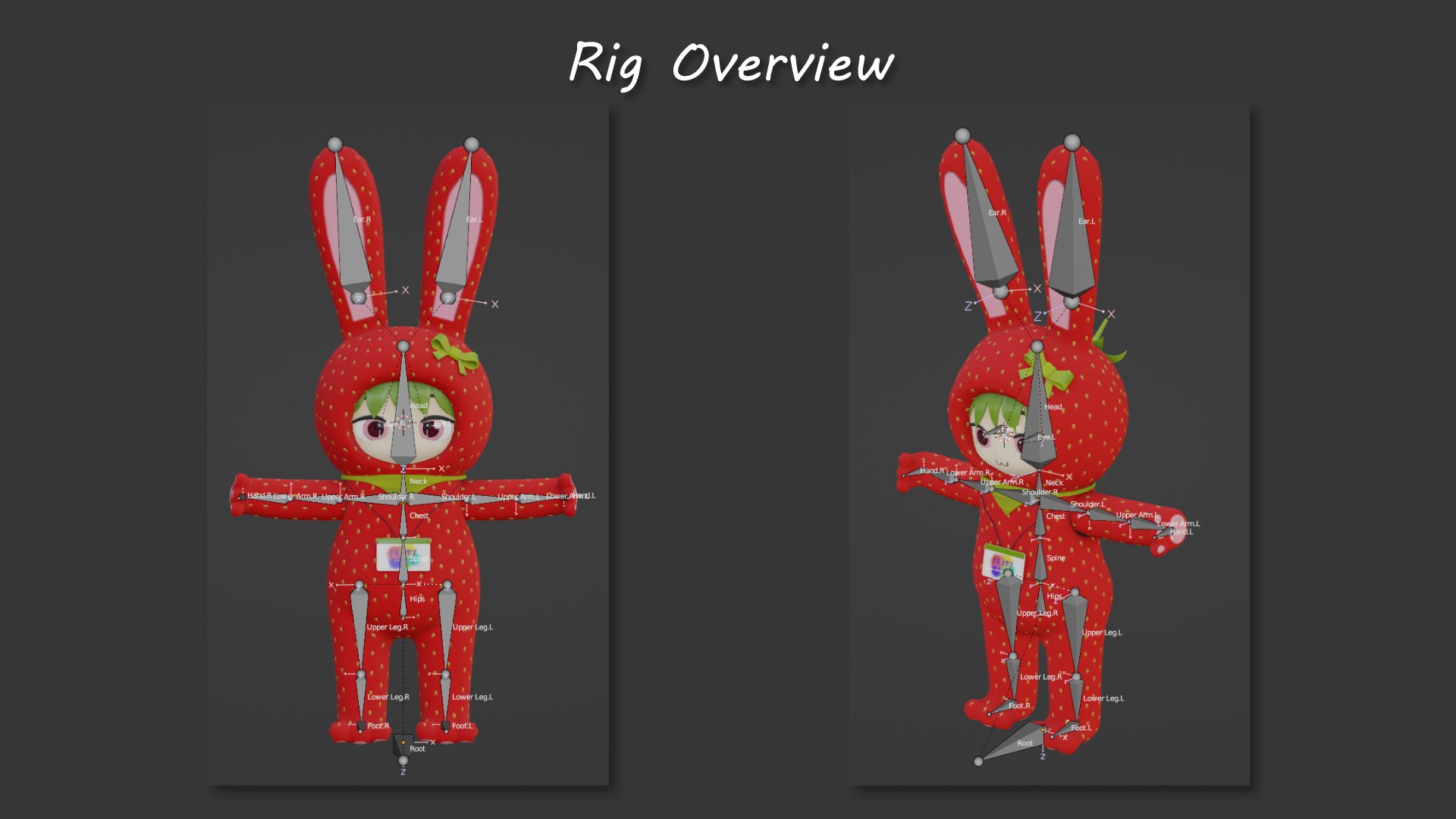 Strawberry Bunny Girl 3D Model - TurboSquid 1863010