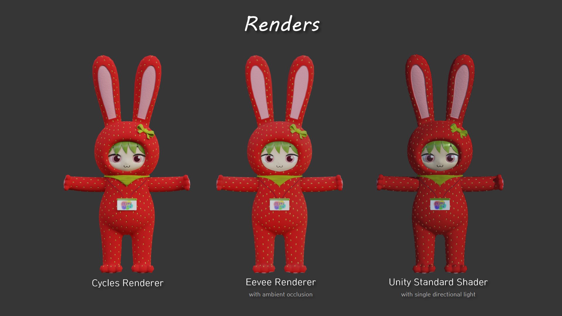 Strawberry Bunny Girl 3D Model - TurboSquid 1863010