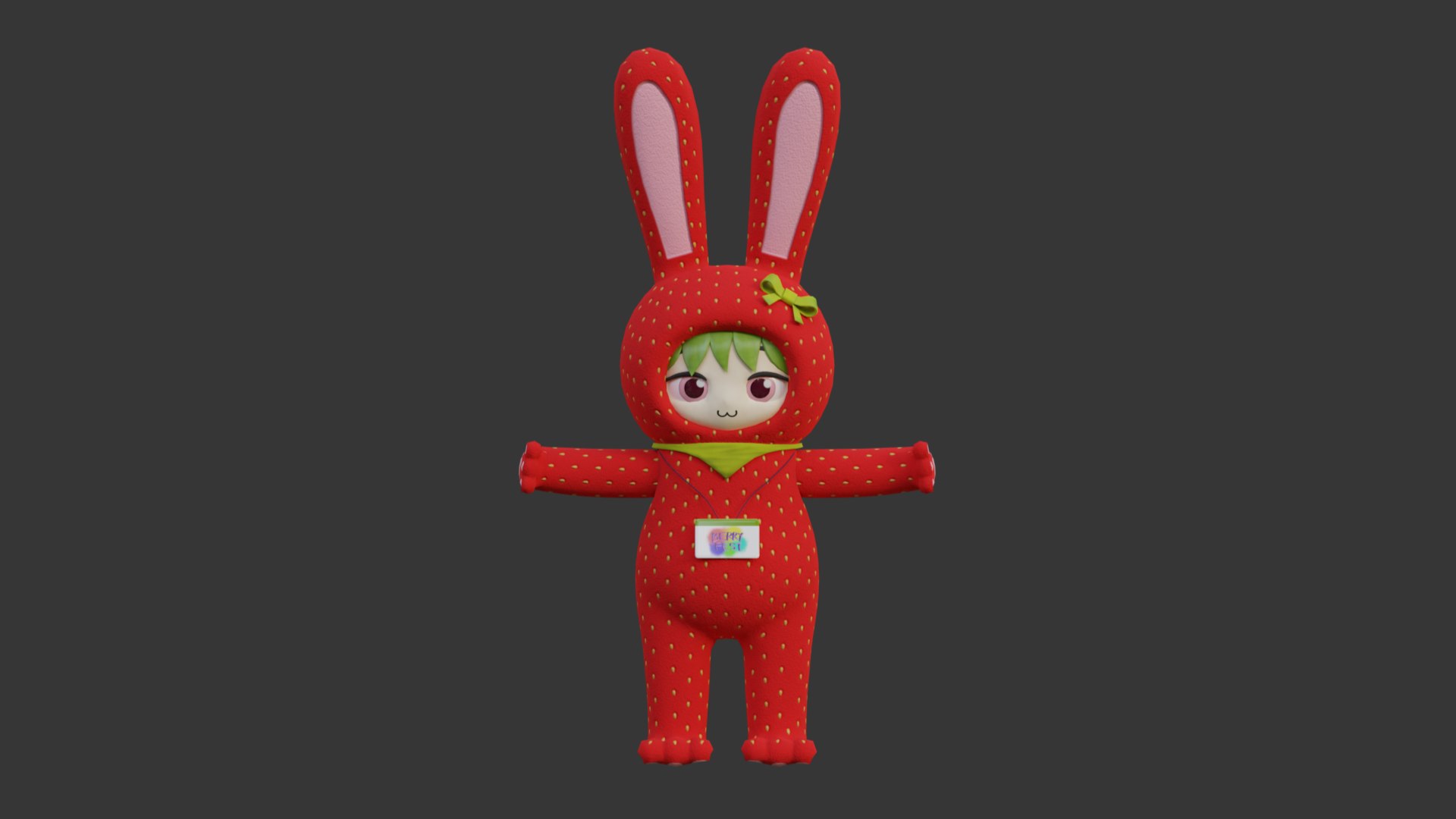 Strawberry Bunny Girl 3D Model - TurboSquid 1863010