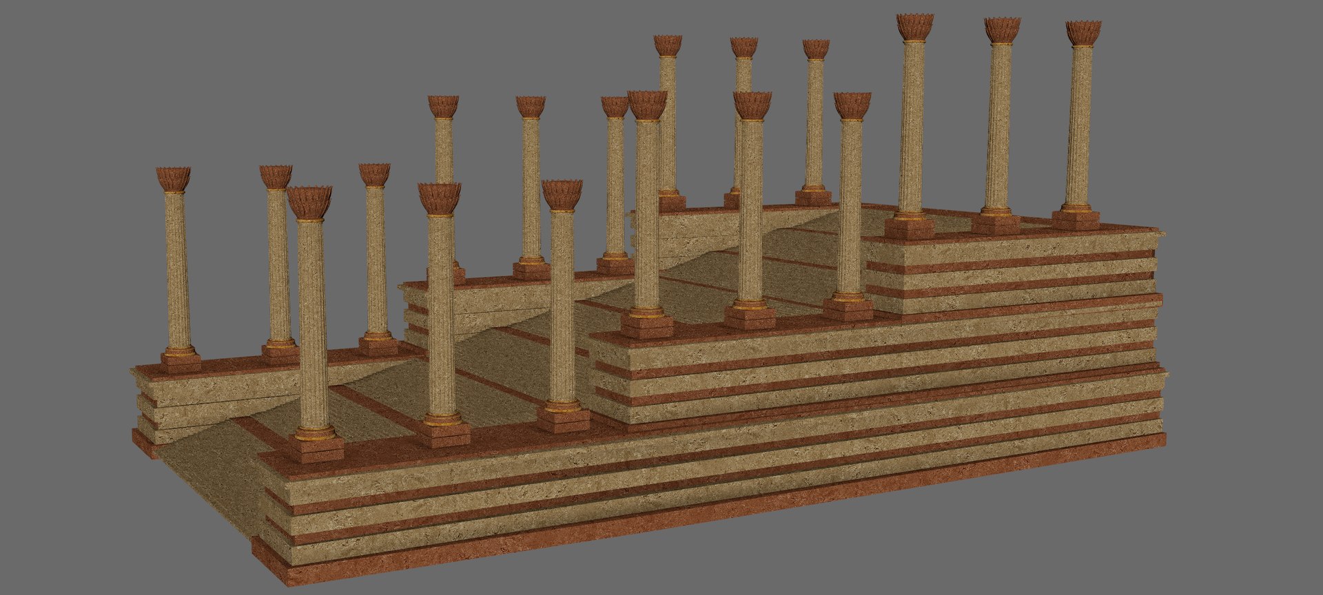 Free Fantasy Columns Stairs Model - TurboSquid 2268211