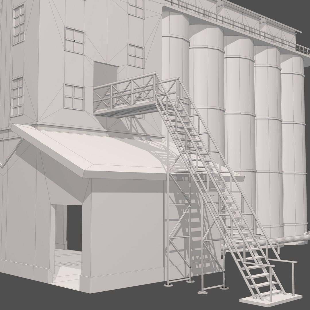 3d Dxf Industrial Building