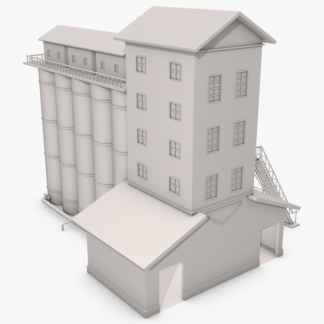 3d Dxf Industrial Building