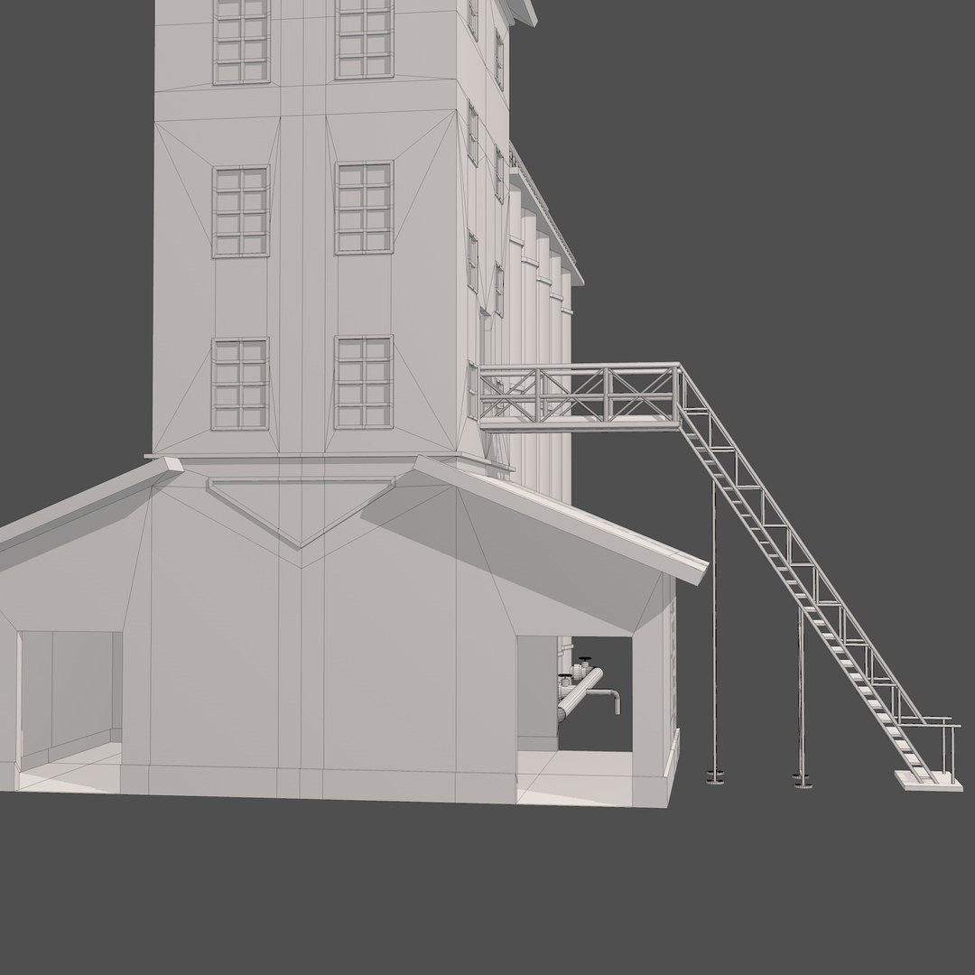 3d Dxf Industrial Building