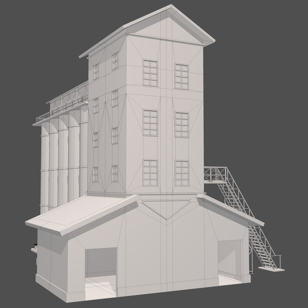 3d Dxf Industrial Building