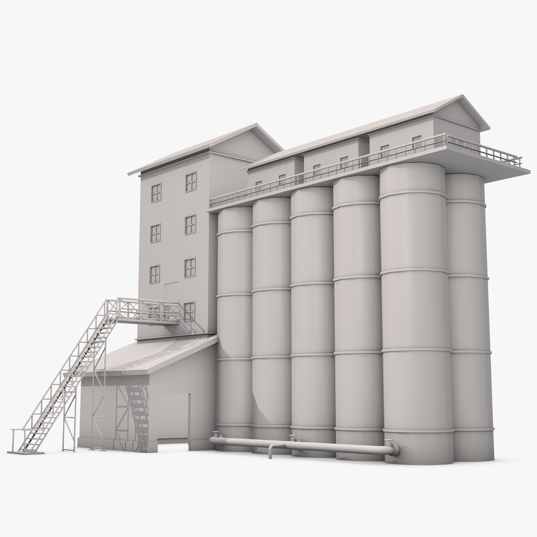 3d Dxf Industrial Building