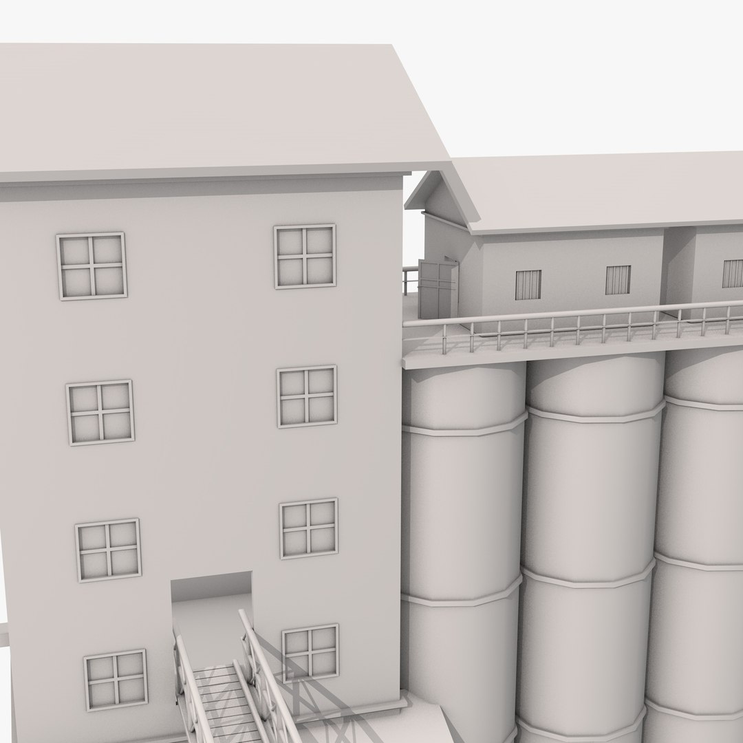 3d Dxf Industrial Building