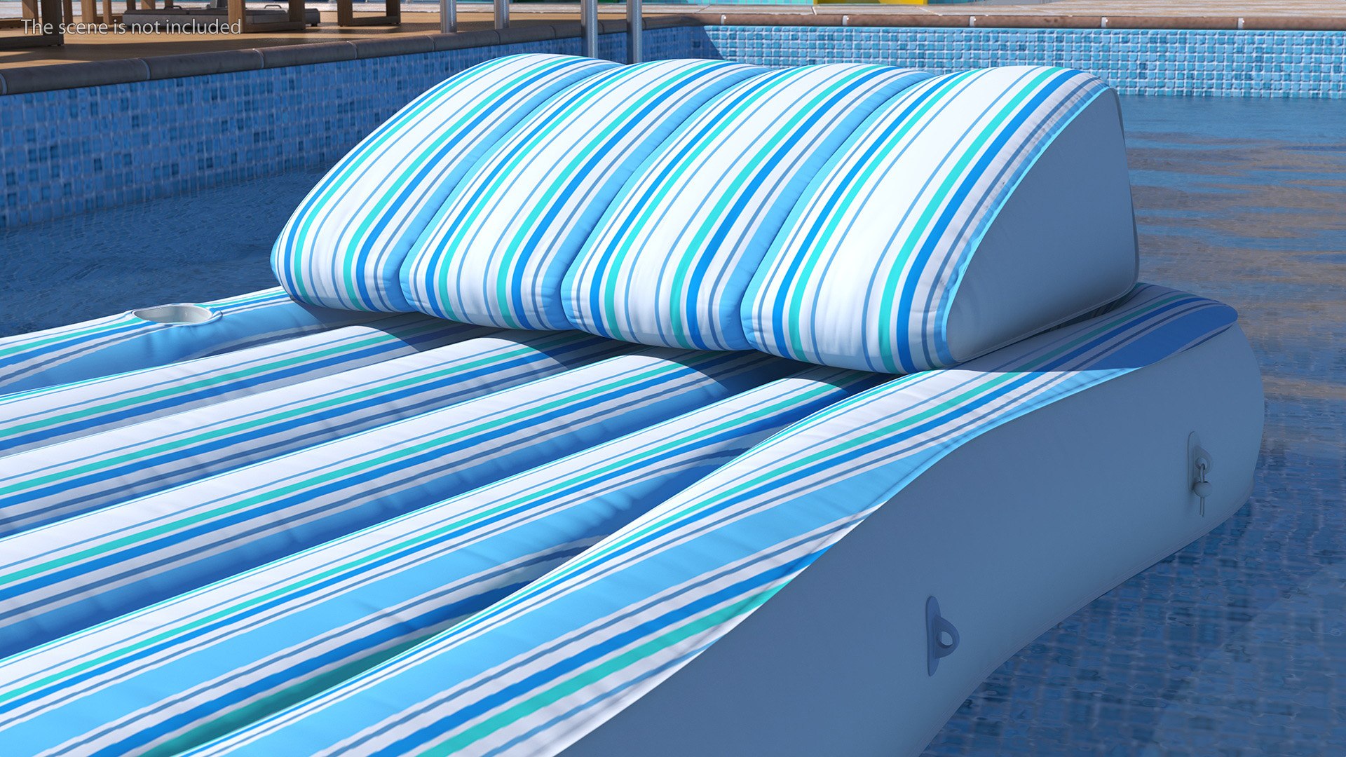 3D Model One Person Pool Air Mattress - TurboSquid 2152746