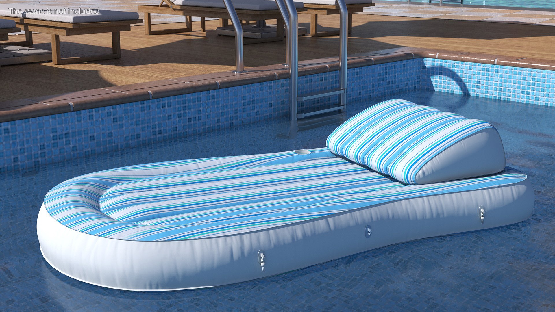 3D Model One Person Pool Air Mattress - TurboSquid 2152746