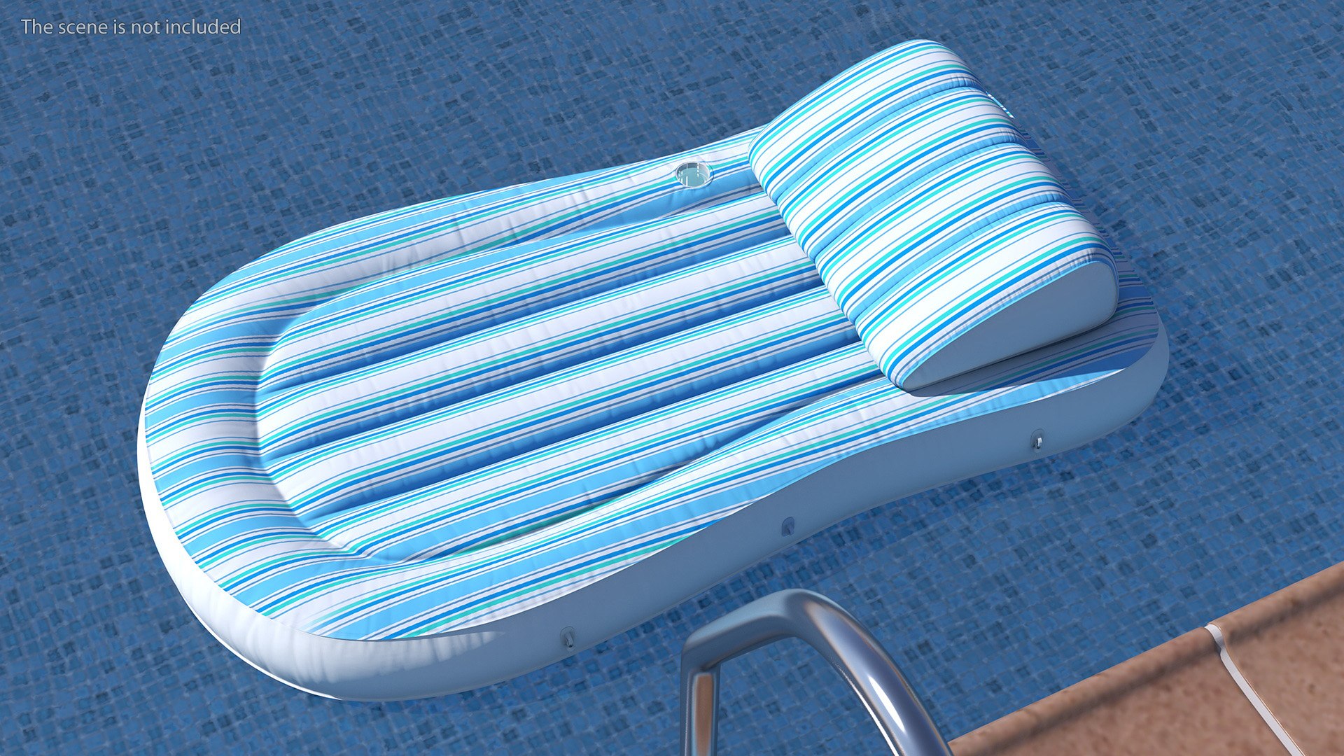 3D Model One Person Pool Air Mattress - TurboSquid 2152746