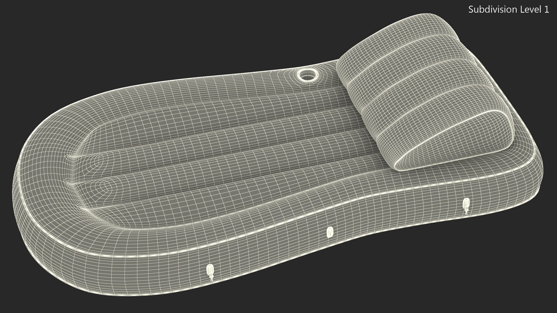 3D Model One Person Pool Air Mattress - TurboSquid 2152746