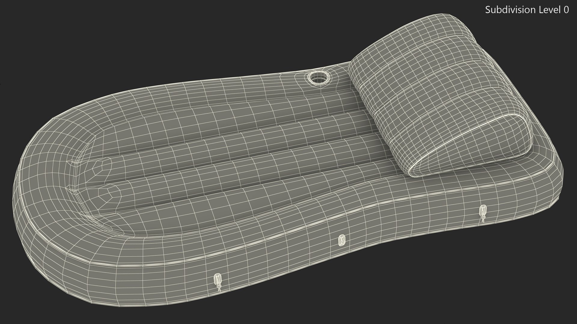 3D Model One Person Pool Air Mattress - TurboSquid 2152746