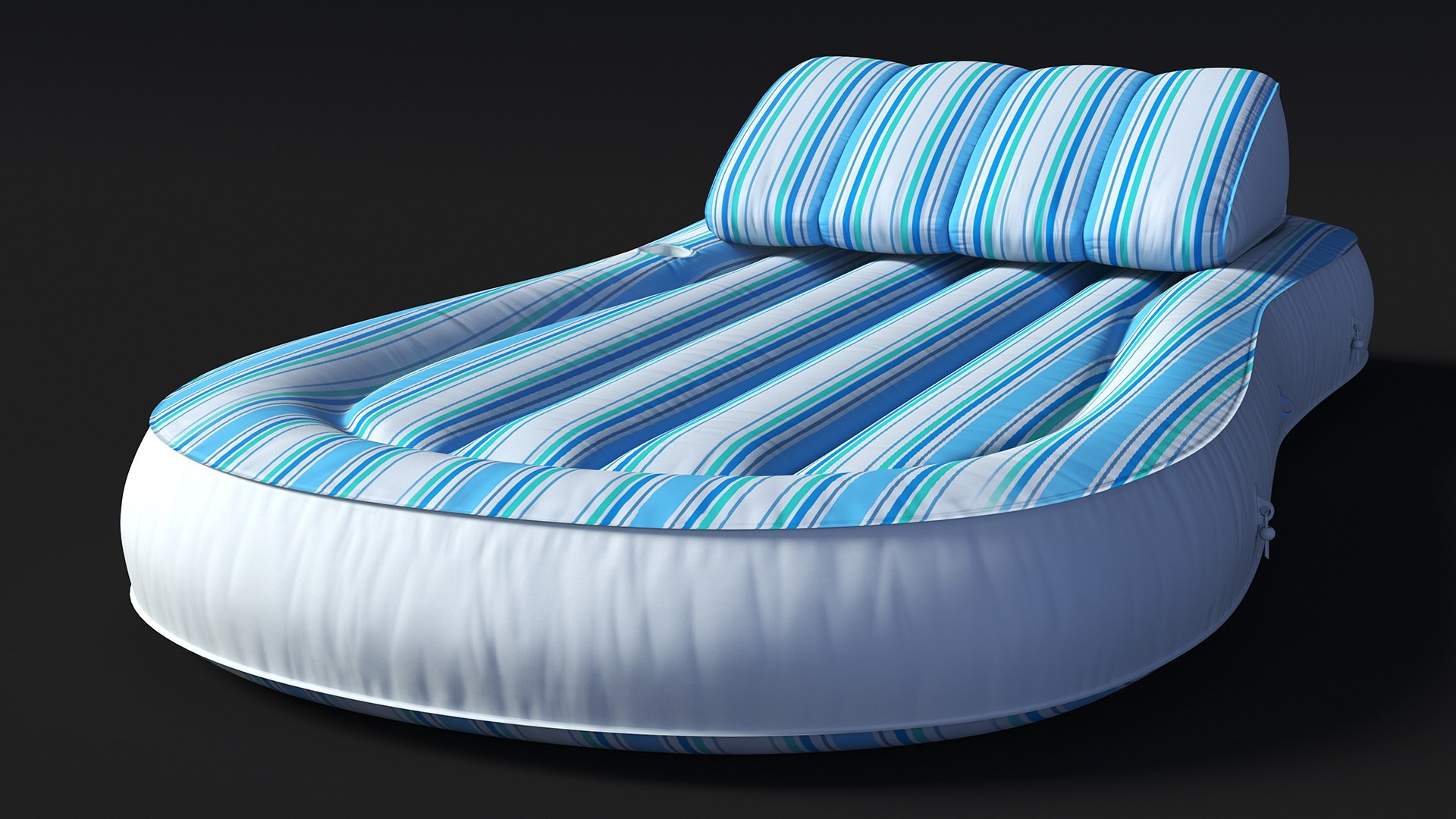 3D Model One Person Pool Air Mattress - TurboSquid 2152746