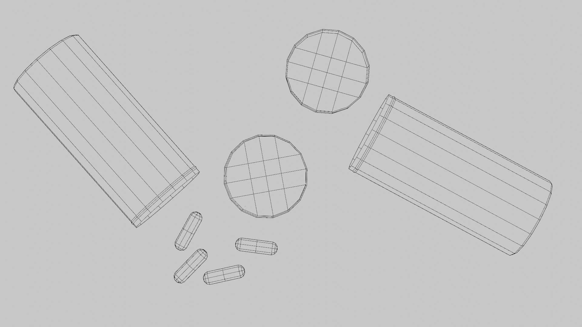 Realistic 3D Pills Container And Pill Strip Pack Game-Ready Low-poly 3D ...