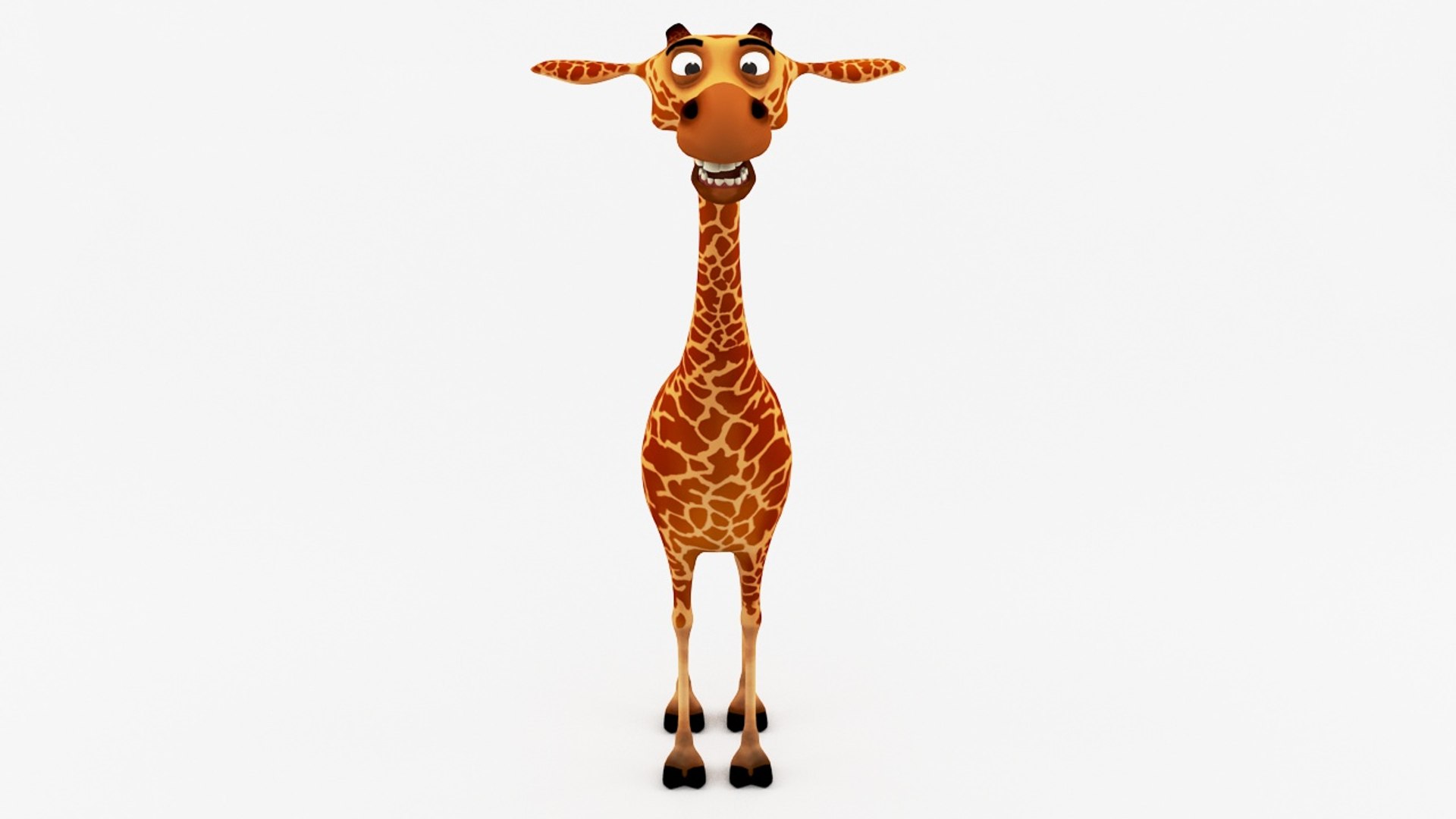 Cartoon Giraffe 3d Model