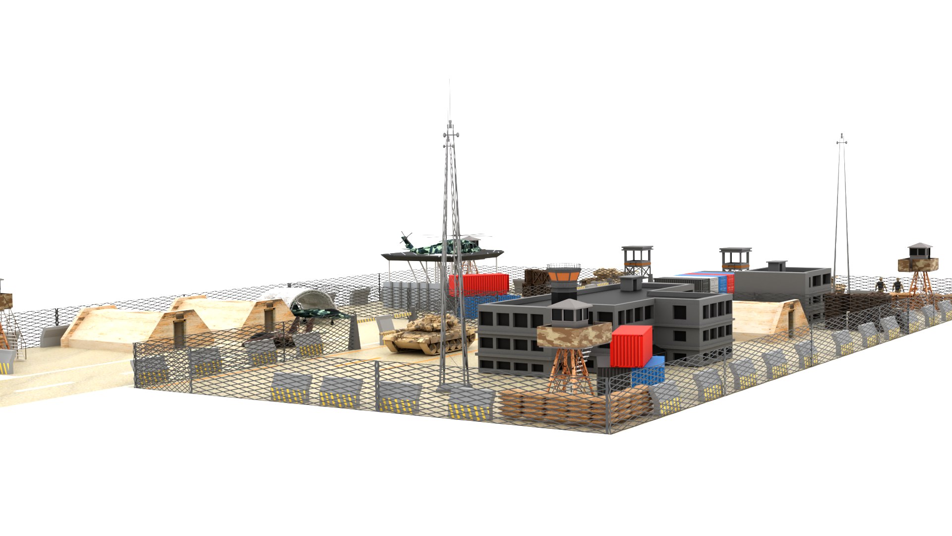 3D Ireland Military Base - TurboSquid 1884986