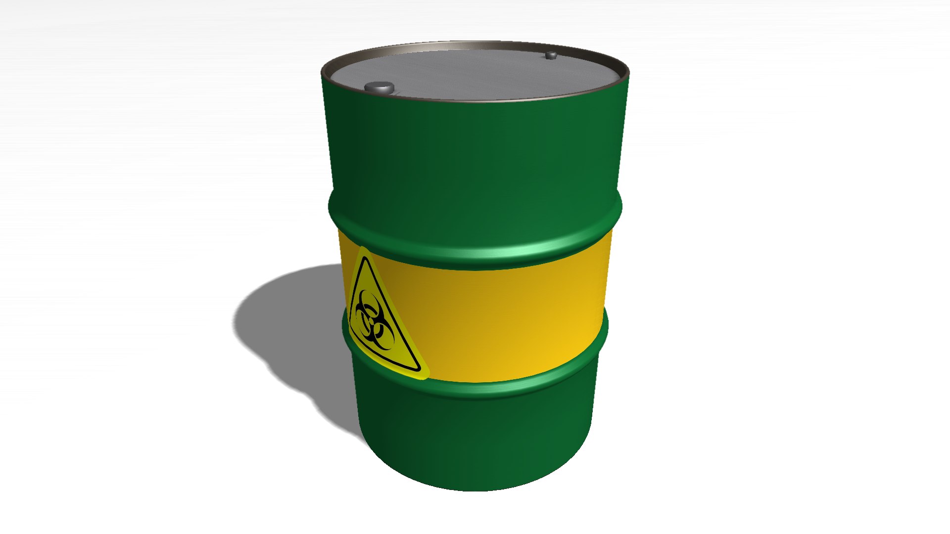Metal Barrel - Biohazard - Full 3D Model - TurboSquid 2184321