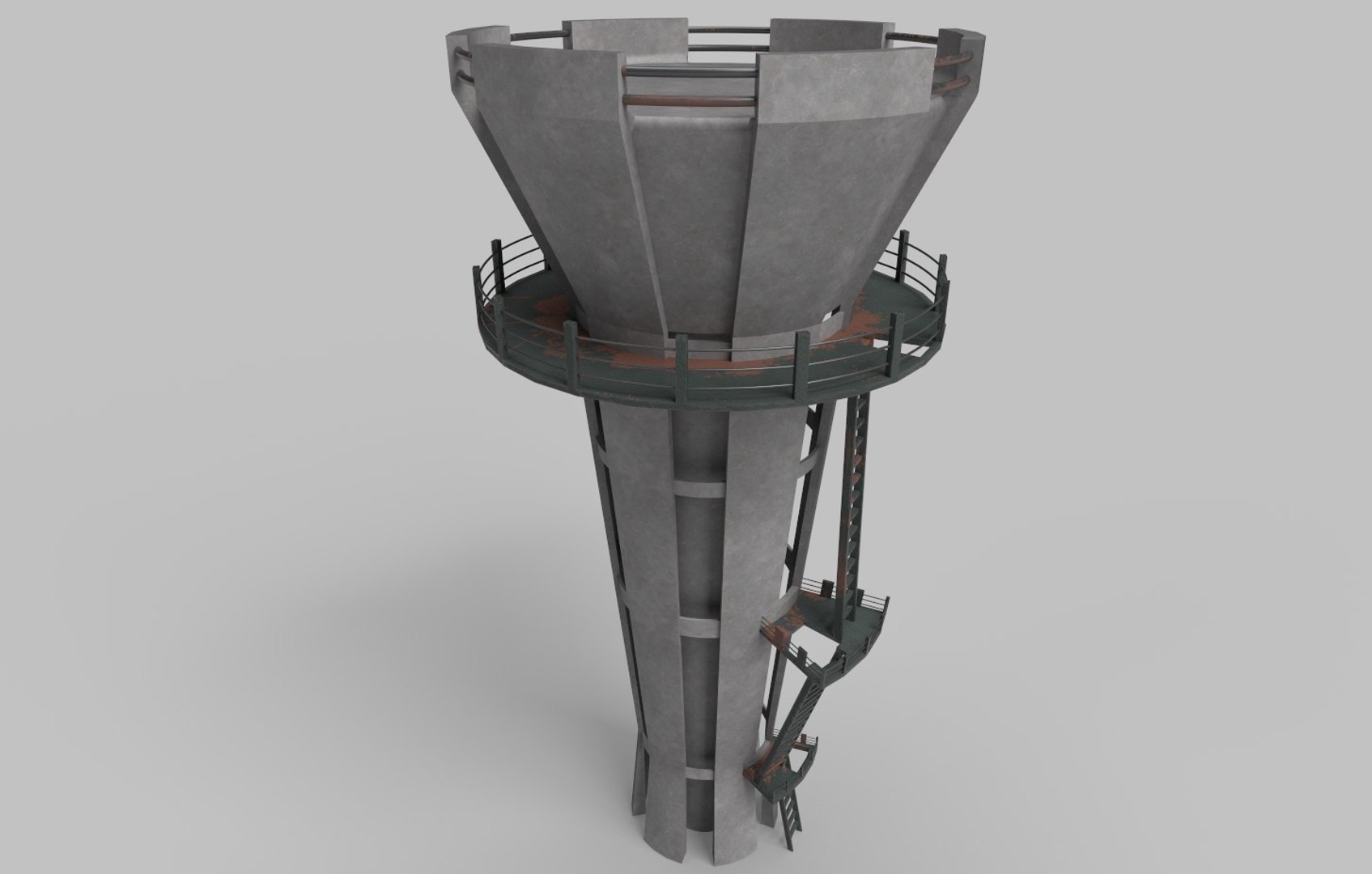 3D Water Tank Tower Model - TurboSquid 1473998
