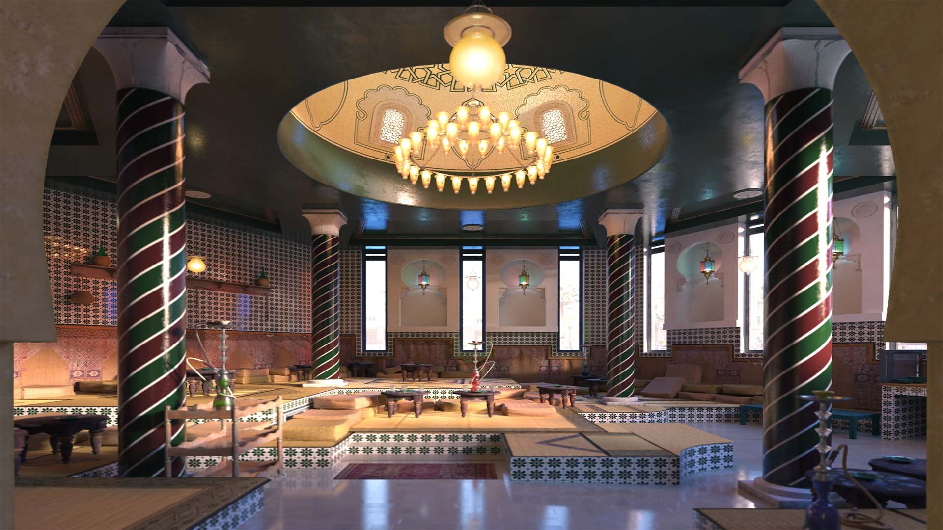 Architectural Interior Design Arabic Style 3D 모델 - TurboSquid 1885288