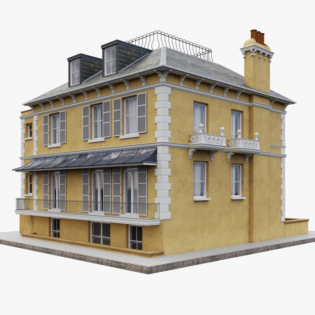 Victorian Villa Facades Building 3D Model - TurboSquid 1418159