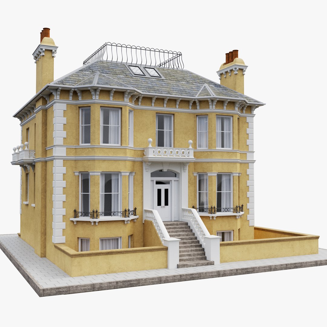 Victorian Villa Facades Building 3D Model - TurboSquid 1418159