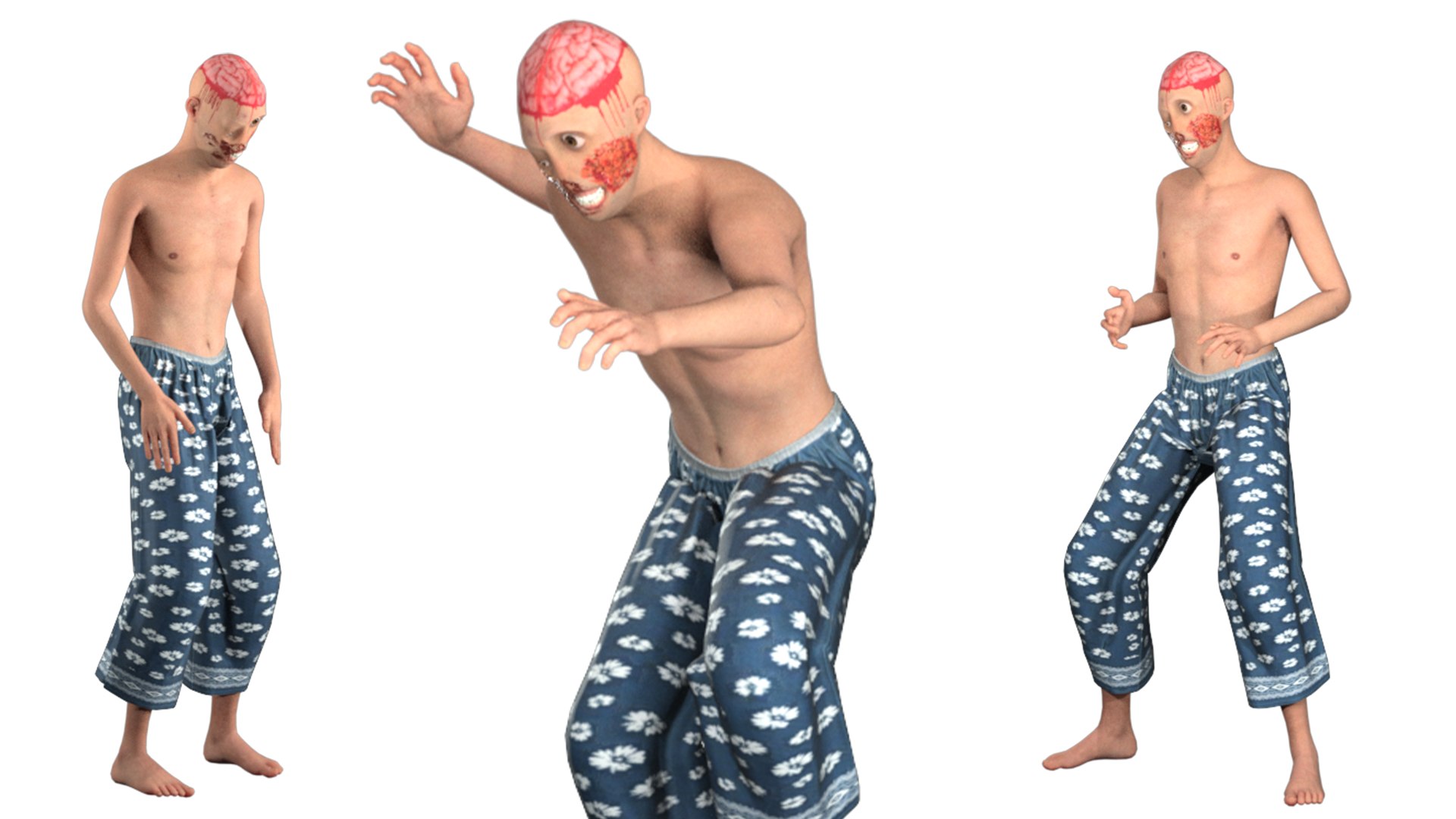 3D Realistic Rigged Horror Man Character 3D Model - TurboSquid 2172321