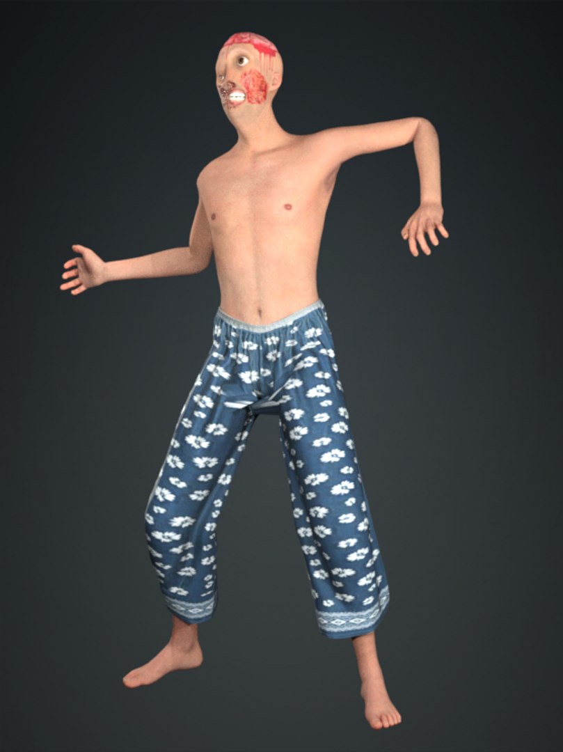 3D Realistic Rigged Horror Man Character 3D Model - TurboSquid 2172321