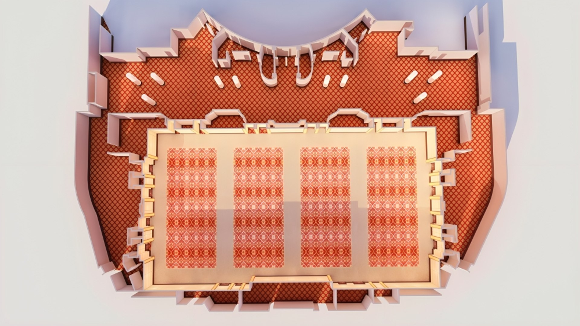 3D Ballroom-ritz-carlton Pacific Place-jakarta Skechup Model ...