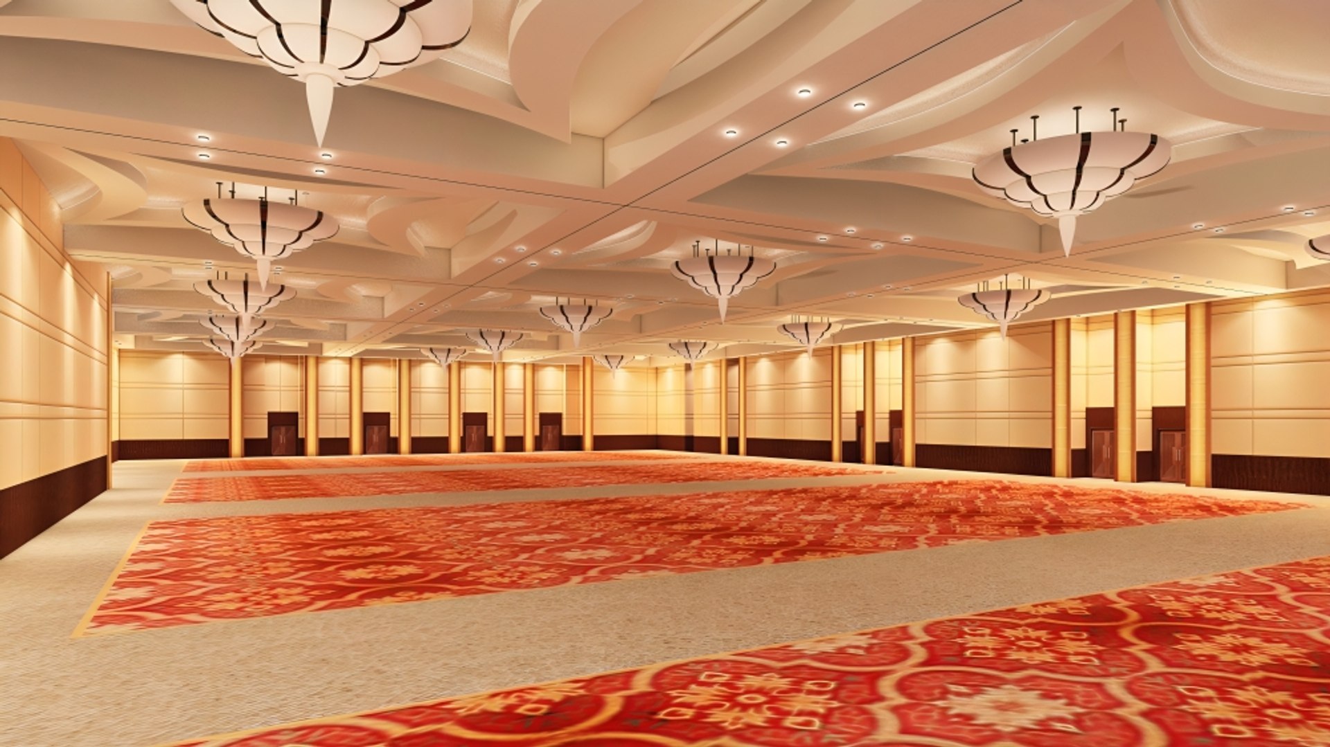 3D Ballroom-ritz-carlton Pacific Place-jakarta Skechup Model ...