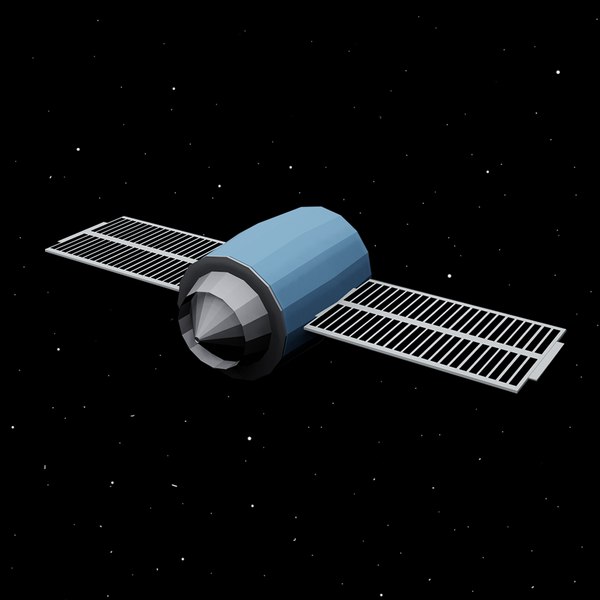 3D model low poly satellite - TurboSquid 1973413