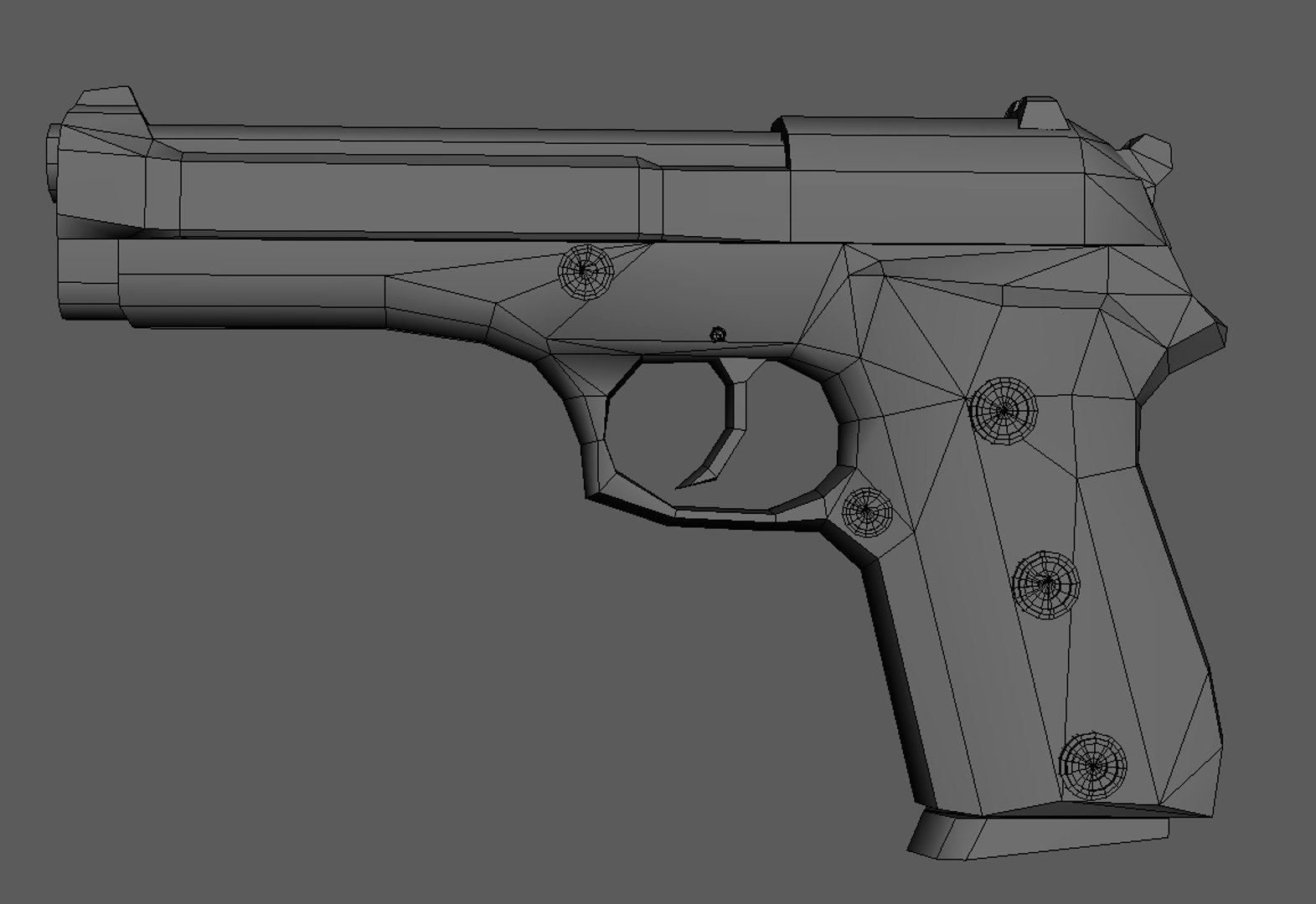Pistol Gun Weapon 3d Model