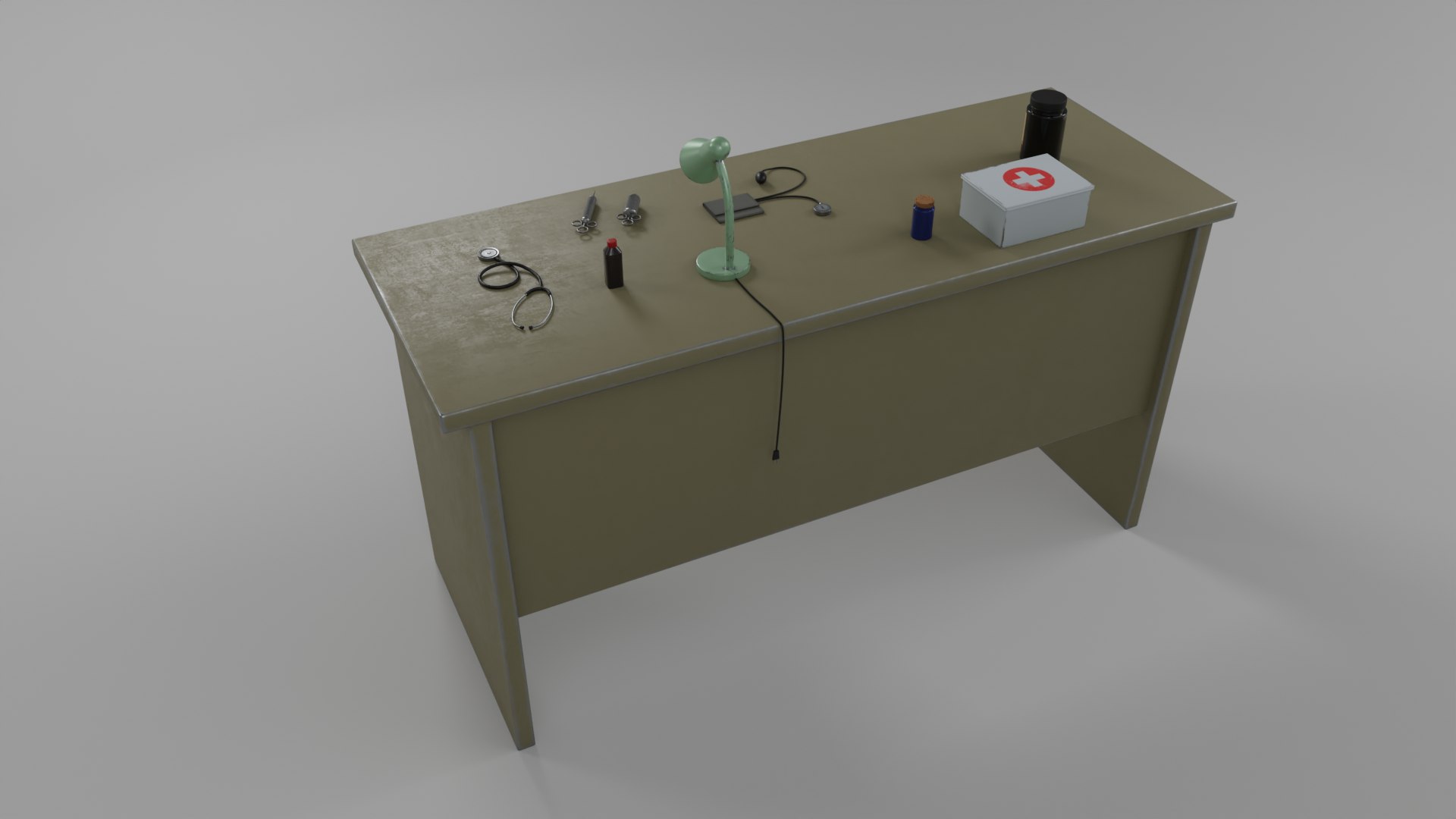 Hospital Doctor Table - Low Poly 3D Model - TurboSquid 1978135