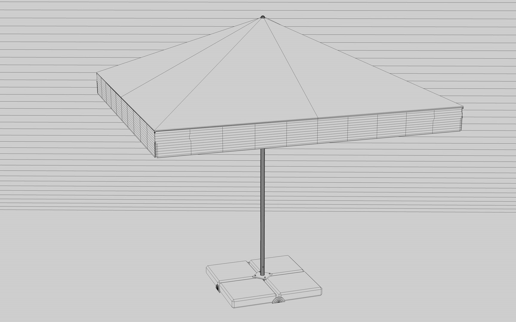 3d model of parasol branding