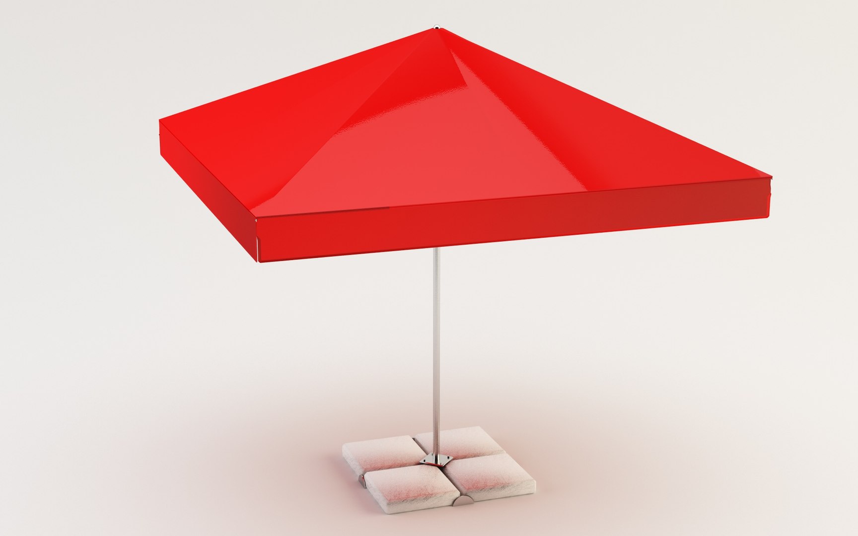 3d model of parasol branding