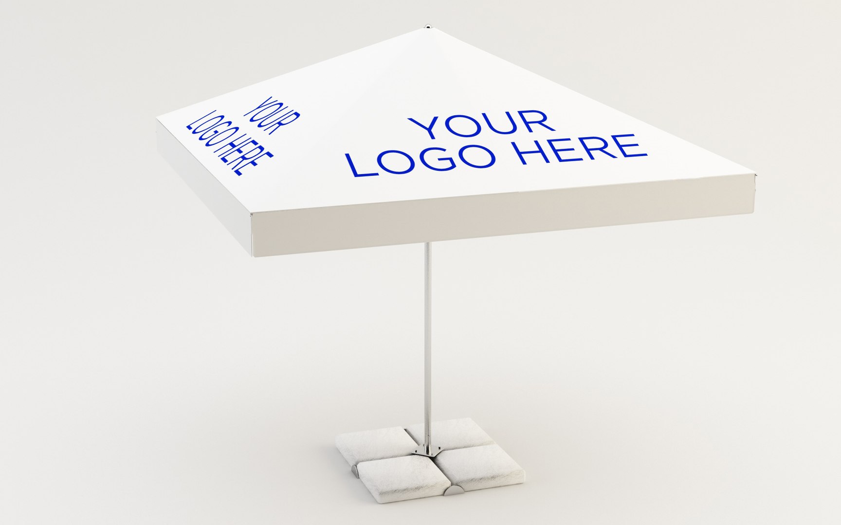 3d model of parasol branding