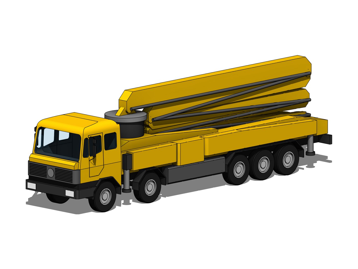 Parametric Concrete Pump Truck - Revit Family 3D Model - TurboSquid 1820165