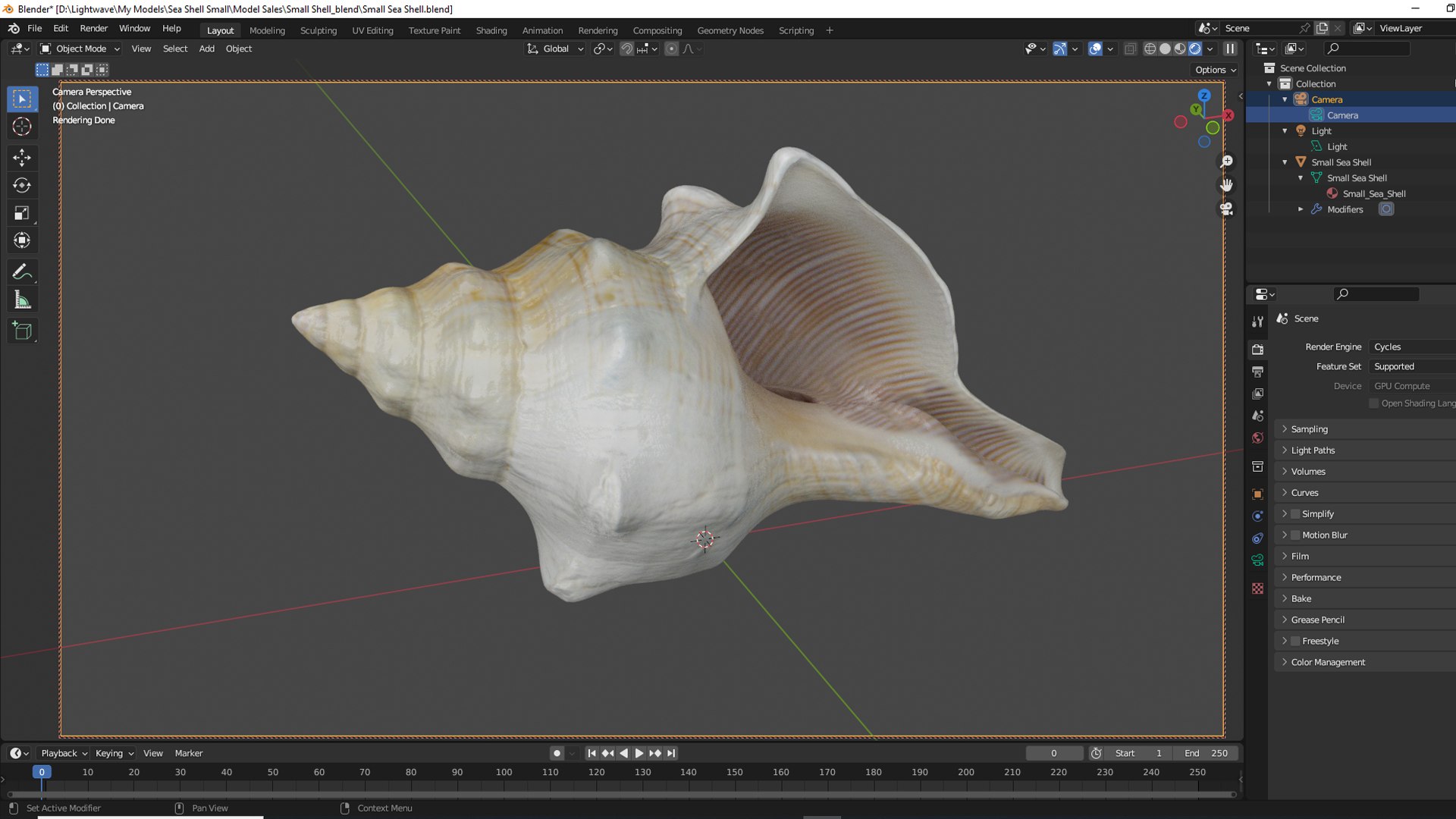 Small Sea Shell 3D - TurboSquid 2074656