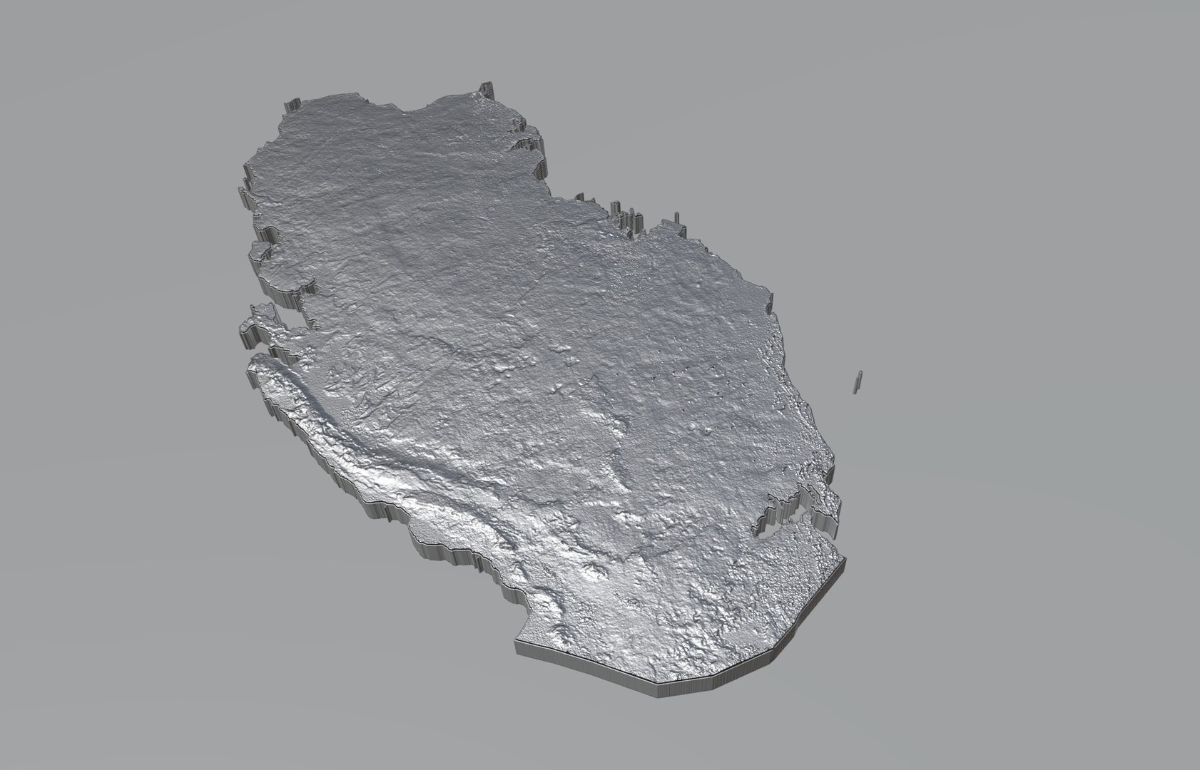 Qatar Terrain Map 3D Model - TurboSquid 2336679